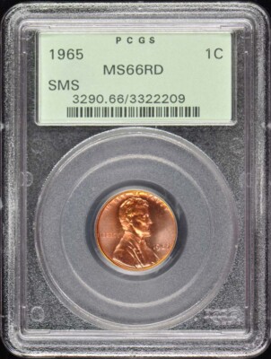 1965 1C SMS Lincoln Cent (Modern) - Type 3 Memorial Reverse (Copper ...