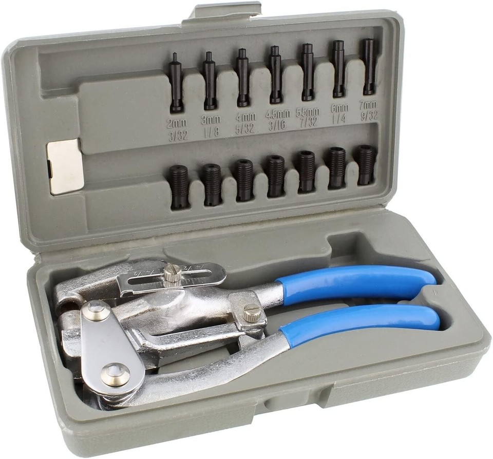 Power Punch Heavy Duty Hole Punch Set - 7 Sizes for Metal & Leather ...