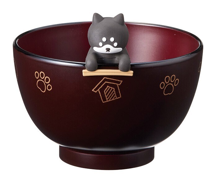 Japanese Miso-soup Bowl Shiba Inu Set of Bowl &Chopsticks Rest /made in ...