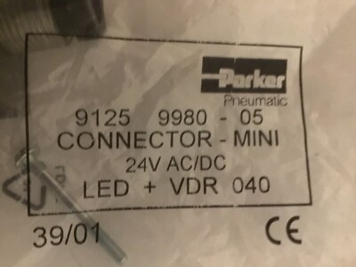 Parker CONNECTOR-MINI 9125 9980-05 24V AC/DC LED + VDR 040 | eBay