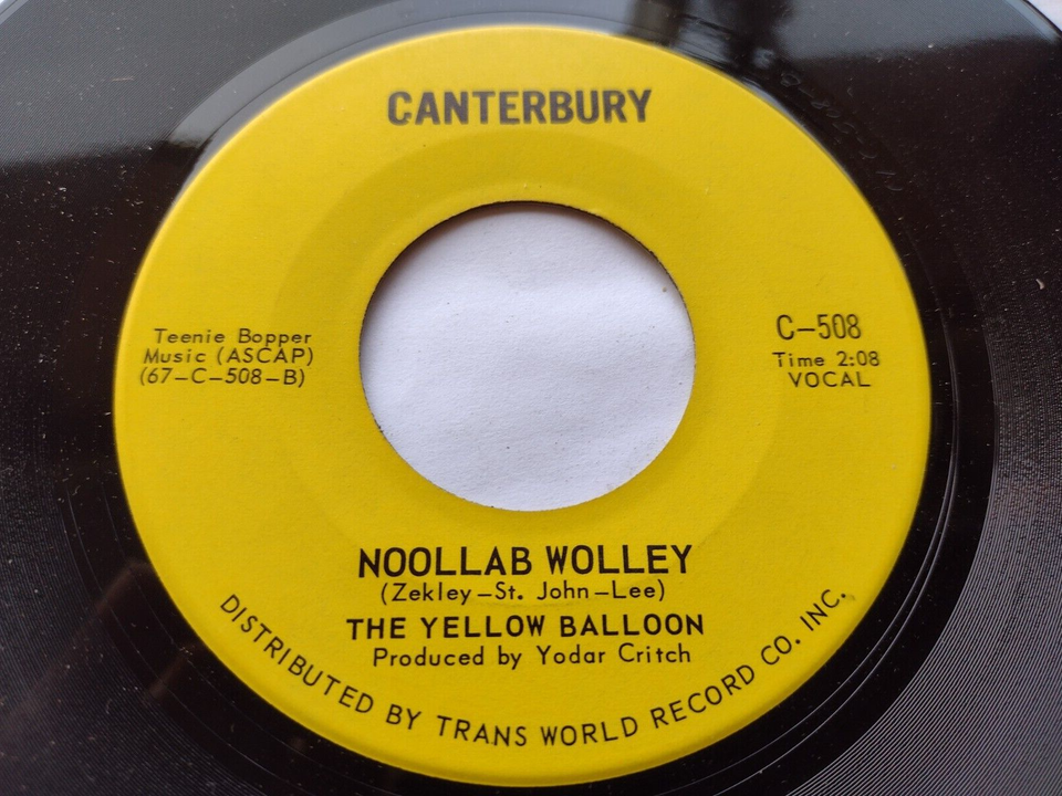 CANADIAN THE YELLOW BALLOON Yellow Balloon / Noollab Wolley 1967 PSYCH ...