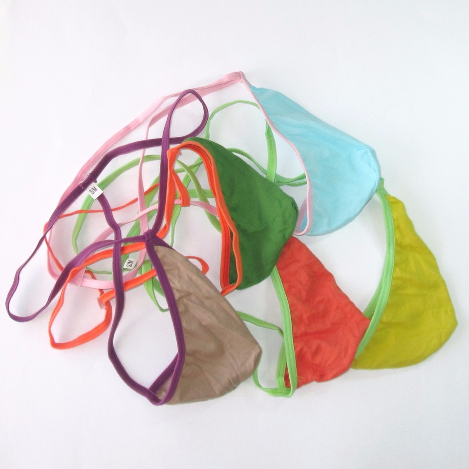 K322C Hot Mens Teardrop String Thong Pouch colors Soft Fine Cotton | eBay