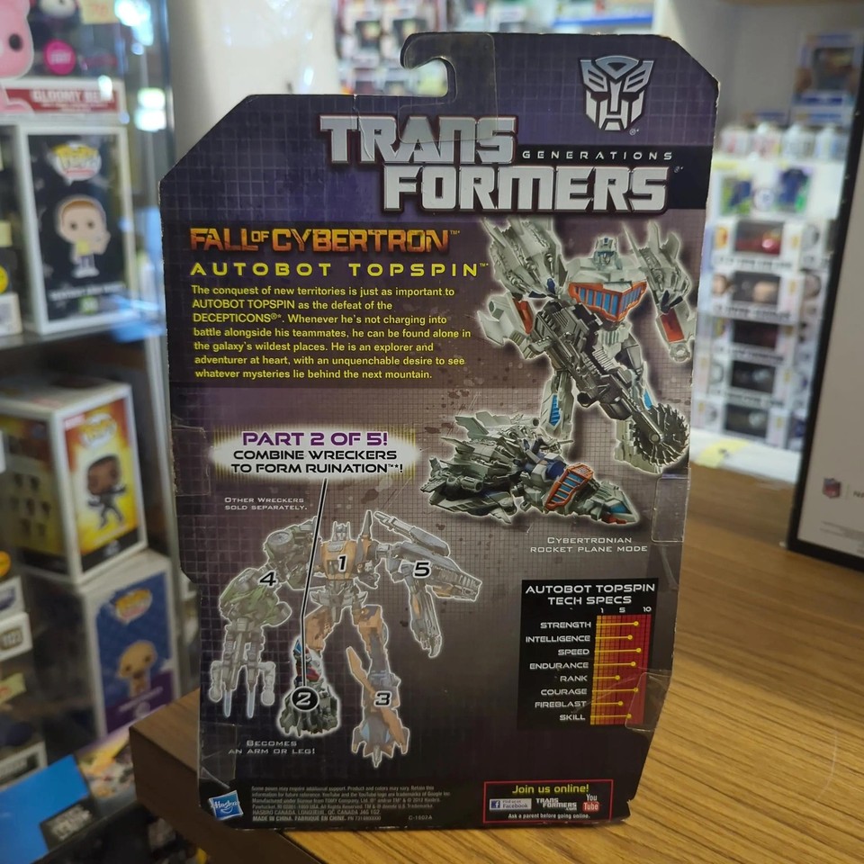 AUTOBOT TOPSPIN Transformers Generations Fall of Cybertron FOC Deluxe ...