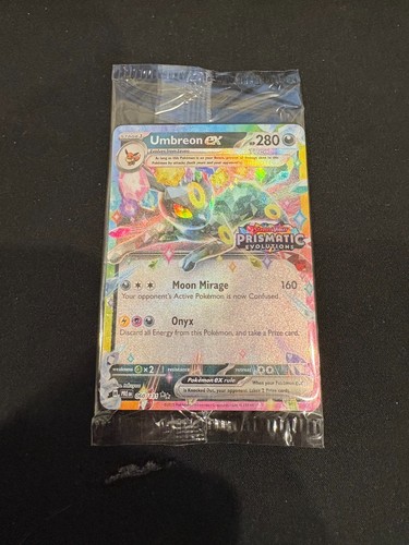 Umbreon Ex Stamped Pokemon Prismatic Evolutions Promo Surprise Box 60/ ...