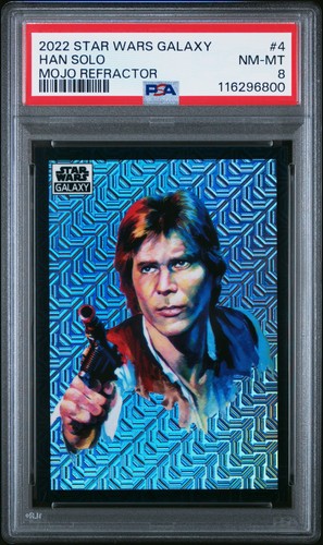 2022 TOPPS CHROME STAR WARS GALAXY MOJO REFRACTOR #4 HAN SOLO 39/50 PSA ...