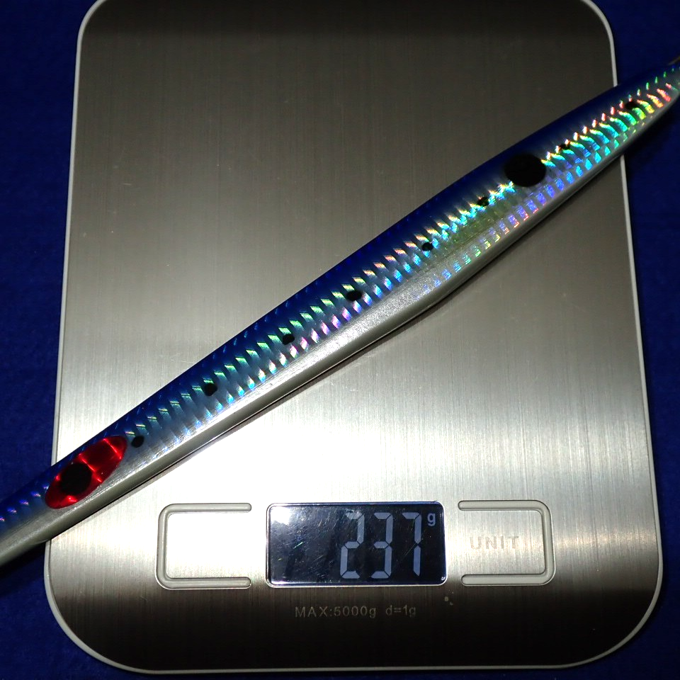 JDM Lure Metal jig FISHERMAN CRAZY LONG 64 X 5 Vertical Jigging Made in ...