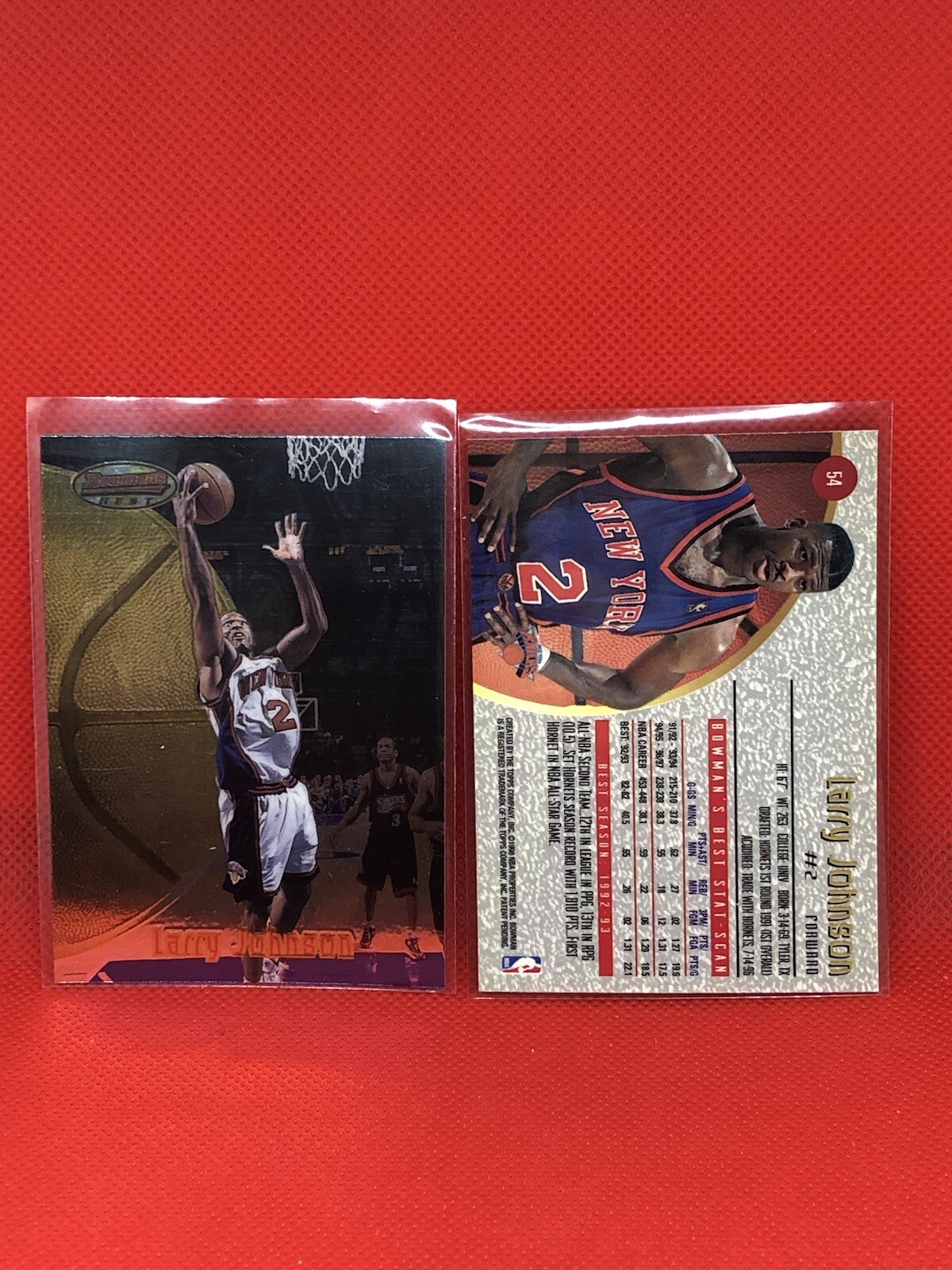 (2) 1998-99 Bowman's Best Larry Johnson . New York Knicks #54 | eBay