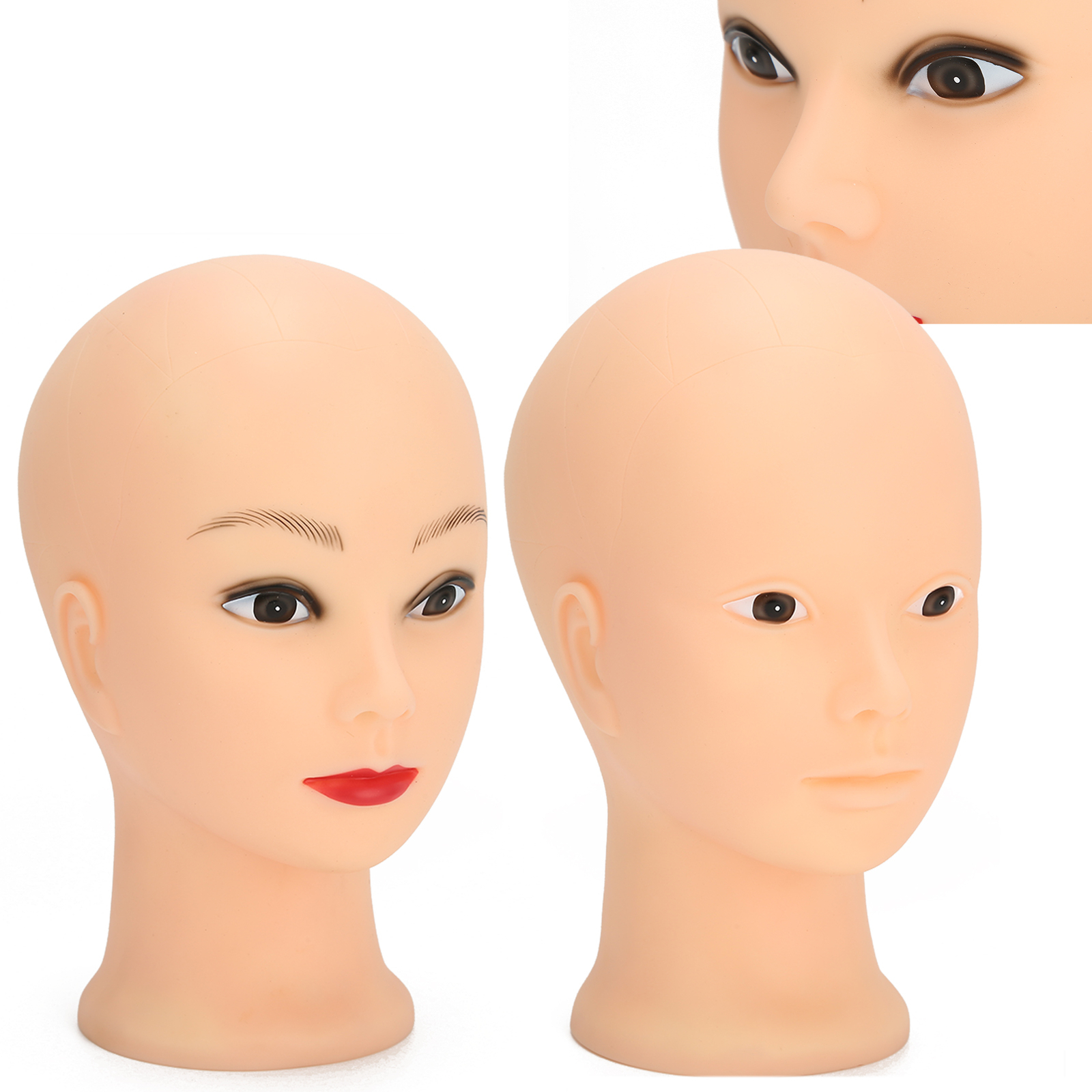 Mannequin Head Makeup Training Practice Wig Hat Display Bald Mannequin ...
