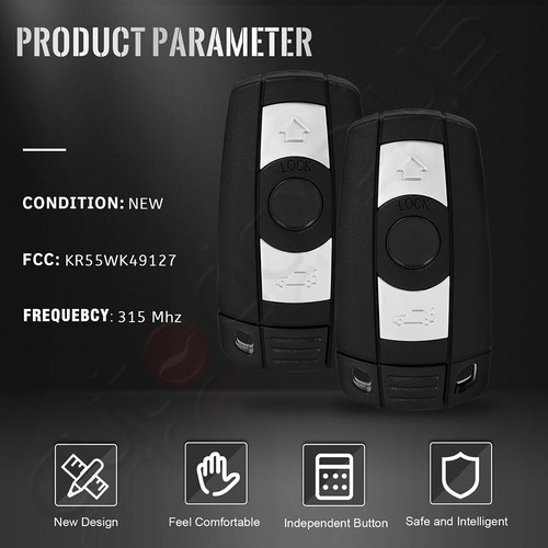 2 Remote Car Key Fob for BMW 328i 335i 2006 2007 2008 2009 2010 2011 3 ...