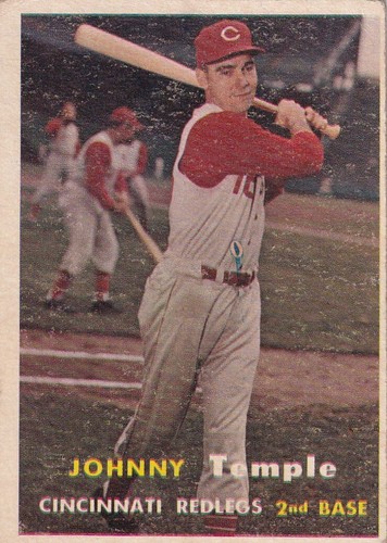 Vintage Baseball Card 1957 Topps #9 exc Johnny Temple Cincinnati ...