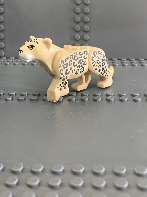 Lego Leopard Large Tan Cat with White Muzzle Spots Pattern Figure ...