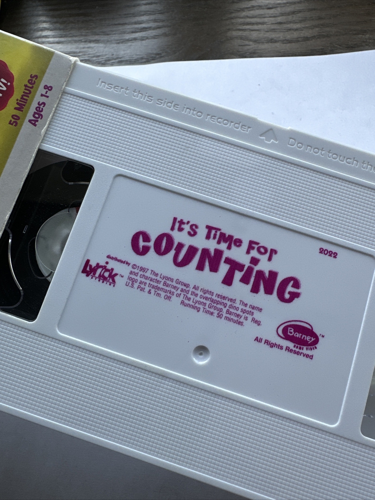 Barney - It's Time For Counting VHS 1997 White Tape Rare | eBay
