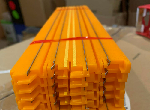 AUTO WORLD AFX/XT ORANGE SLOT CAR DRAG TRACK (START N FINISH LINE ...