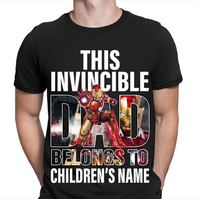 This Invincible Dad Belongs To Personalised Super Hero Fathers Day ...