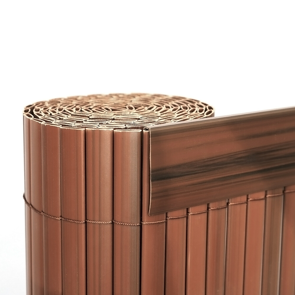 PVC Garden Screening Roll Bamboo Slat Fence Privacy Panel Border ...