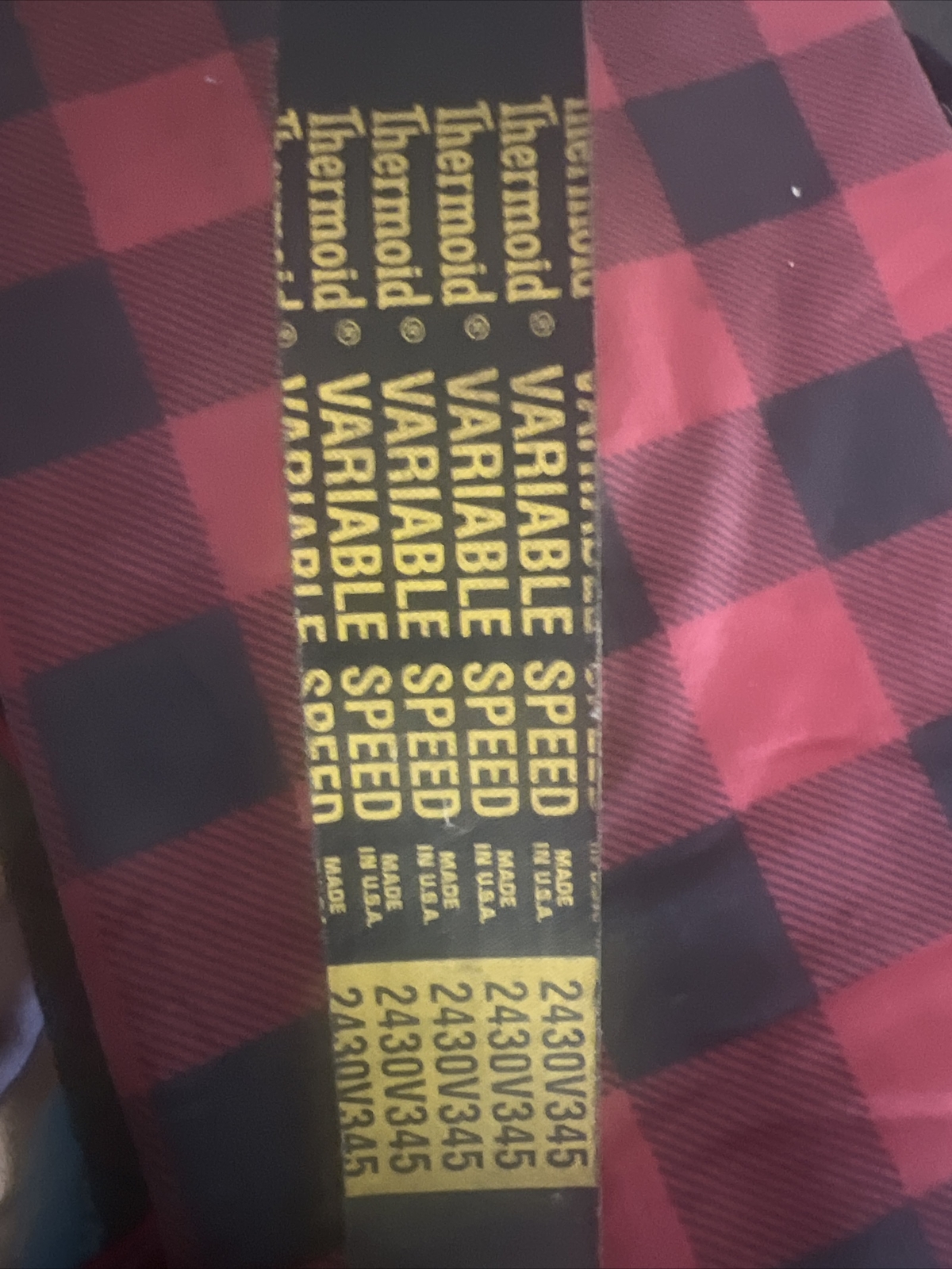 Thermoid 2430V345 Bandless Multi-Speed Belt, 1-1/2" Top Width, 30 ...