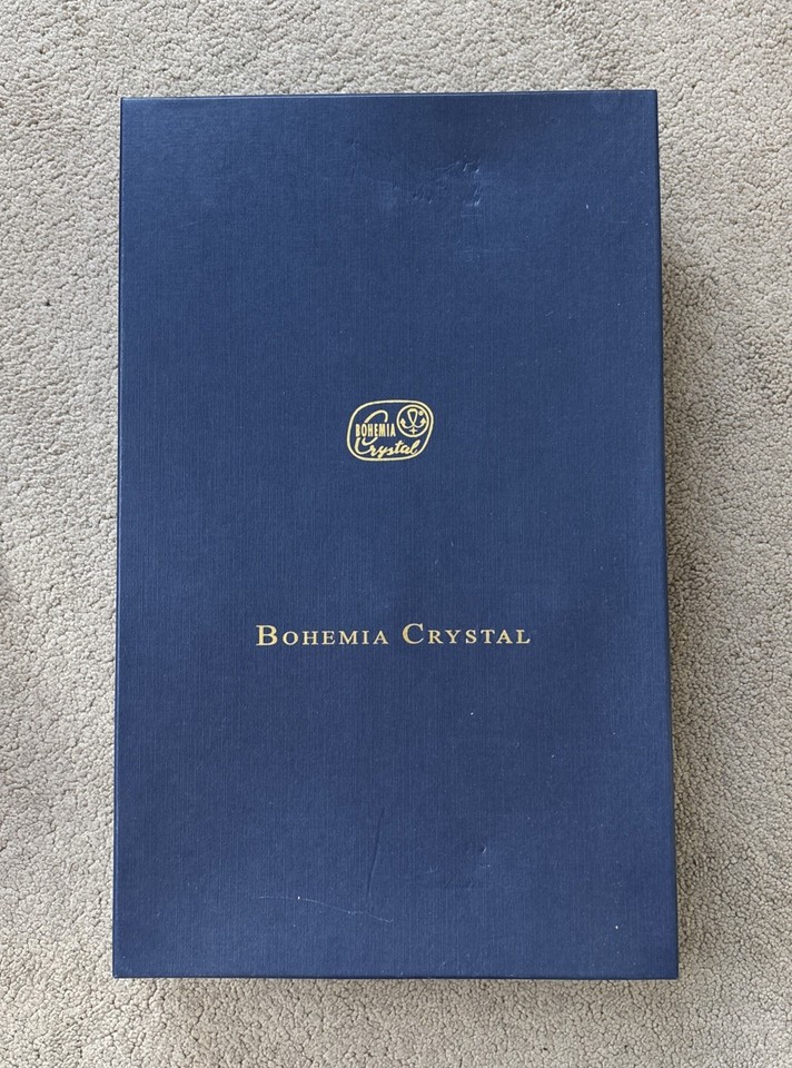 Vintage Set Of Six Bohemia Crystal Rose Pink Wine Glasses Boxed | eBay UK