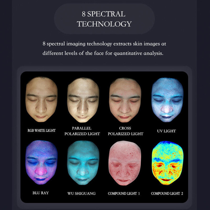 3D Digital Skin Analysis Machine Facial Skin Analyzer Pigment Wrinkle ...