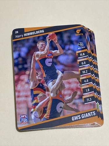 2024 AFL Teamcoach GWS Giants Common Team Set 9 Cards | eBay