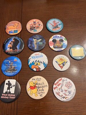 Lot of 13 Disney Cast Member Pins Buttons Vintage | eBay