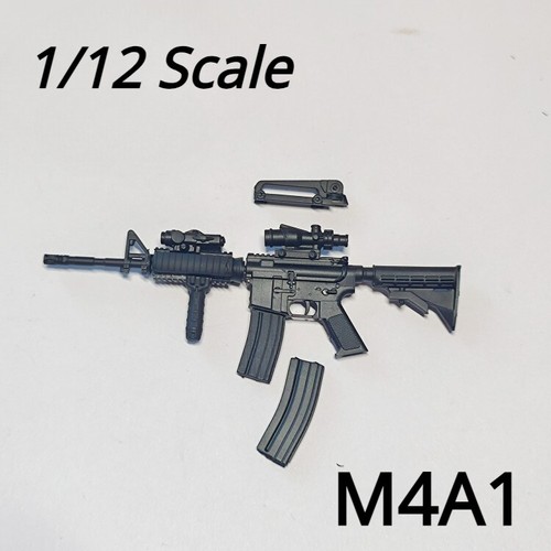1/12 Scale Figure Weapon M4A1 Mini Plastic Gun Fit 6" Action Figure ...