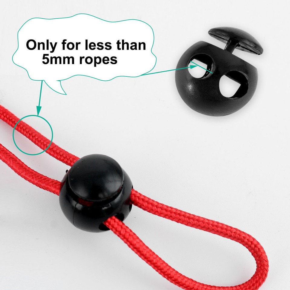 10pcs Plastic Cord Locks Stoppers Ends Spring Fastener Organizers | eBay