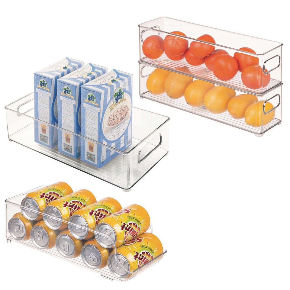 iDesign, Kitchen Refrigerator Fridge Freezer Pantry Storage Bins | 4 ...