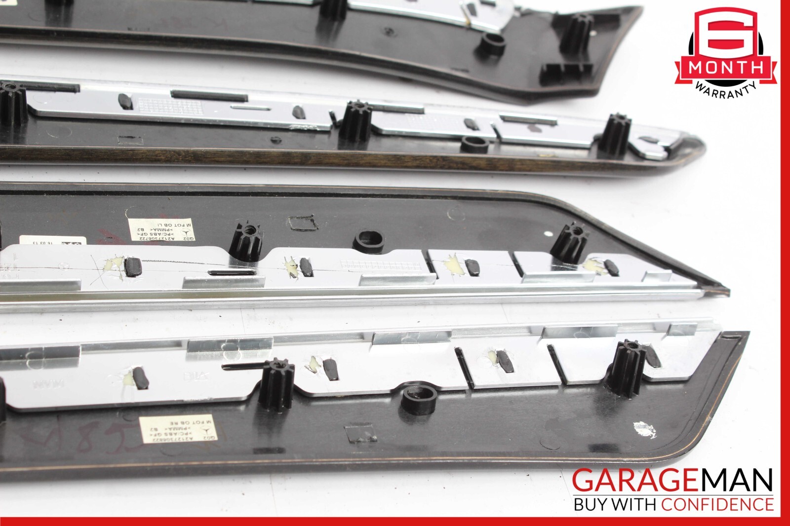 14-16 Mercedes W212 E350 Interior Door Panel Trim Strip Moldings Set of ...