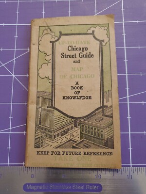 1937 Chicago Street Guide & Map from the Illinois Health Institute | eBay