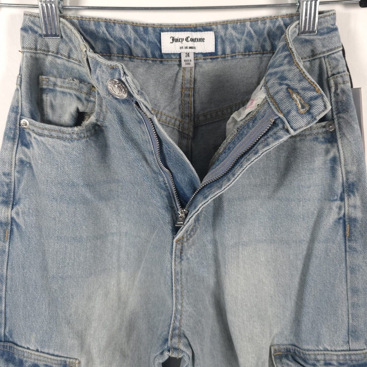 NWT Juicy Couture LUNITA St JC513-WOLGLIGHT WASH Cargo Jeans NWT Juicy Couture LUNITA St JC513-WOLGLIGHT WASH Cargo Jeans