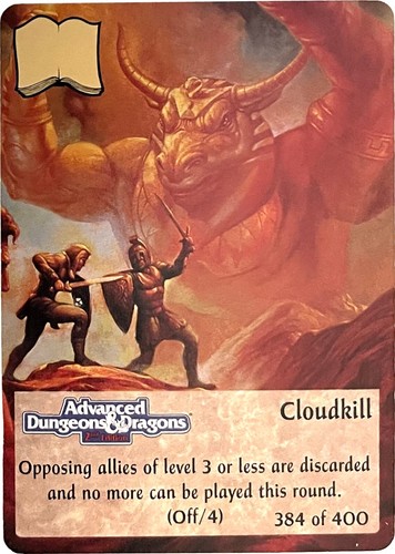 Spellfire Master the Magic 2nd edition Card 384/400 Cloudkill, Advanced ...