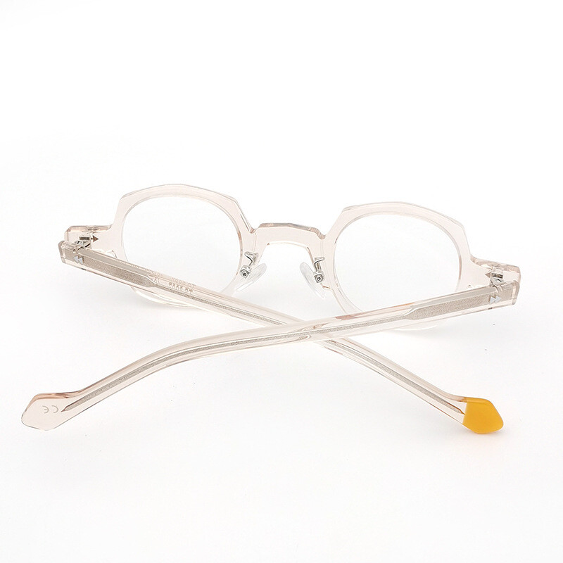 Square Strong Plastic Glasses Frame Small Narrow Lenses Adjustable Nose ...