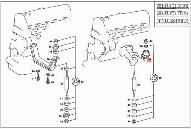 Genuine MERCEDES Engine Shock Mount C123 S123 W123 1232414813 for sale ...