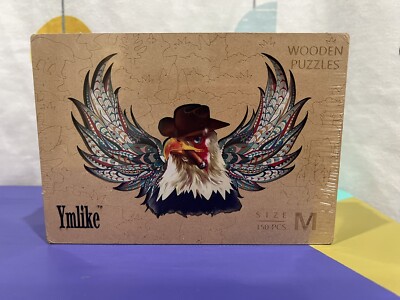 Wooden Jigsaw Puzzle New Ymlike Eagle 150 Pieces New, wood 11.7x 8.3 IN ...