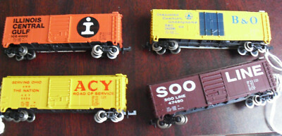 Lot of 4 Atlas N Scale Box Cars ICG Soo Line B&O ACY | eBay