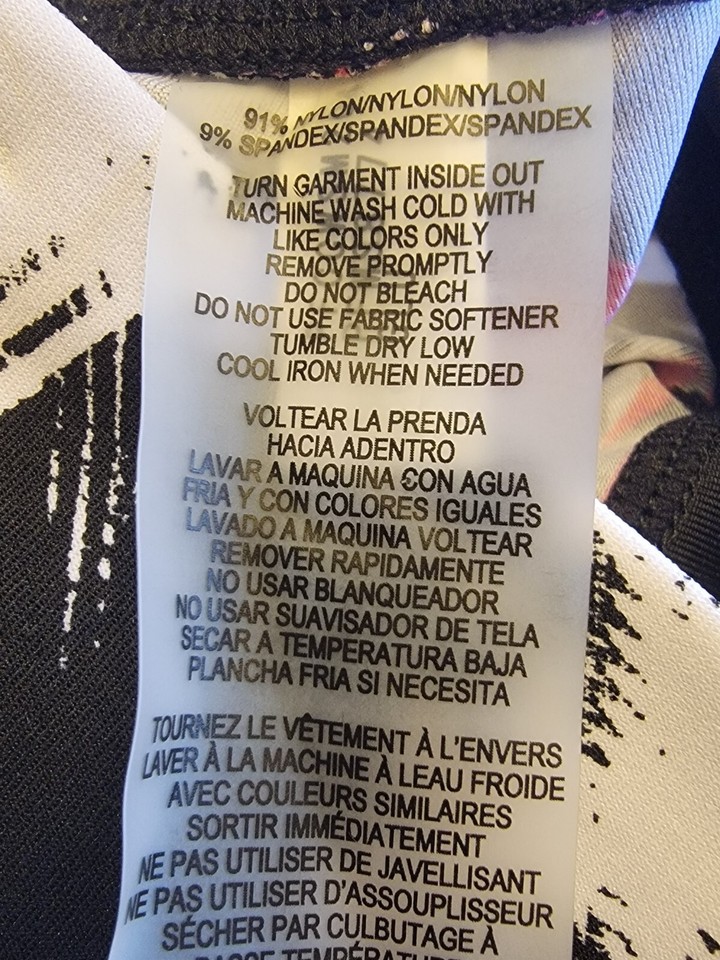 Calvin Klein Women's High Rise Print Bike Shorts, 9 Inseam - Size XS ...