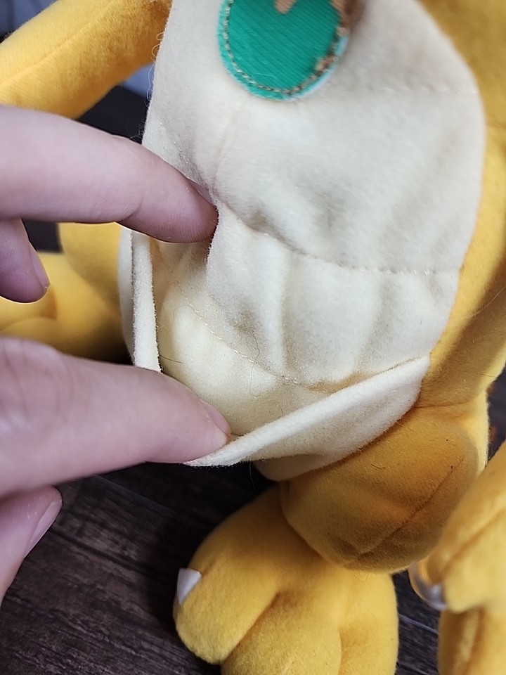 ☆RARE☆ ~Quetzal Dragon Tales Plush Hasbro Playskool 12" 2000 Yellow Ron ...
