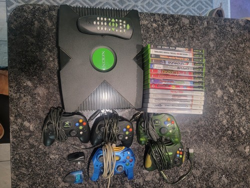 Original XBOX Bundle, - 5 Remotes,- 14 Games. Works Perfect | eBay