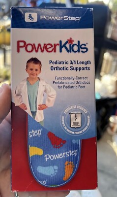 PowerStep PowerKids Pediatric 3/4 Length Orthotic Supports Toddler 11.5 ...