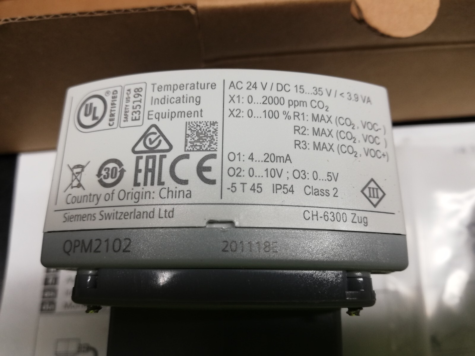 QPM2102 Duct CO2/VOC Sensor, 0-10V / 4-20mA Output (Selectable) | eBay