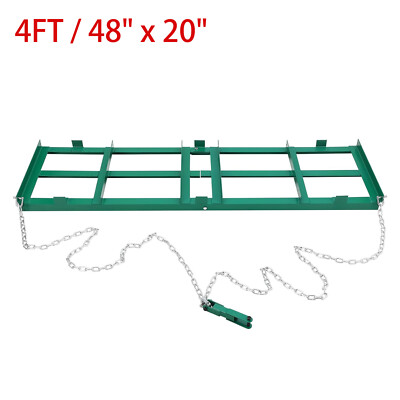 4FT/48"x20" Drag Harrow Driveway Grader Rake Lawn Leveling Tool Tow ...