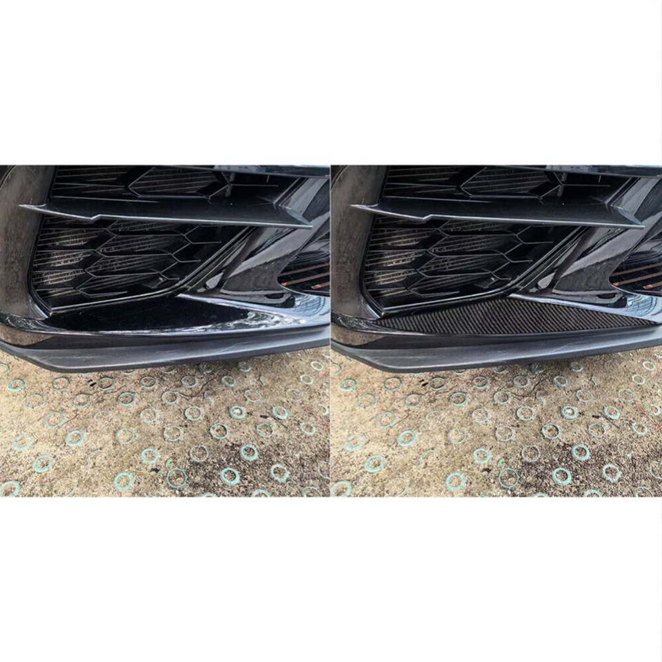 For Corvette C8 20-24 Real Carbon Fiber Car Front Bumper Both Sides Strip Trim | eBay