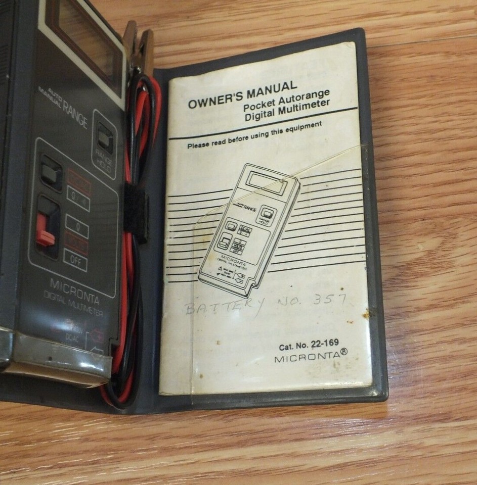 Vintage Micronta Digital Multimeter (22-169) With Manual & Cover | eBay