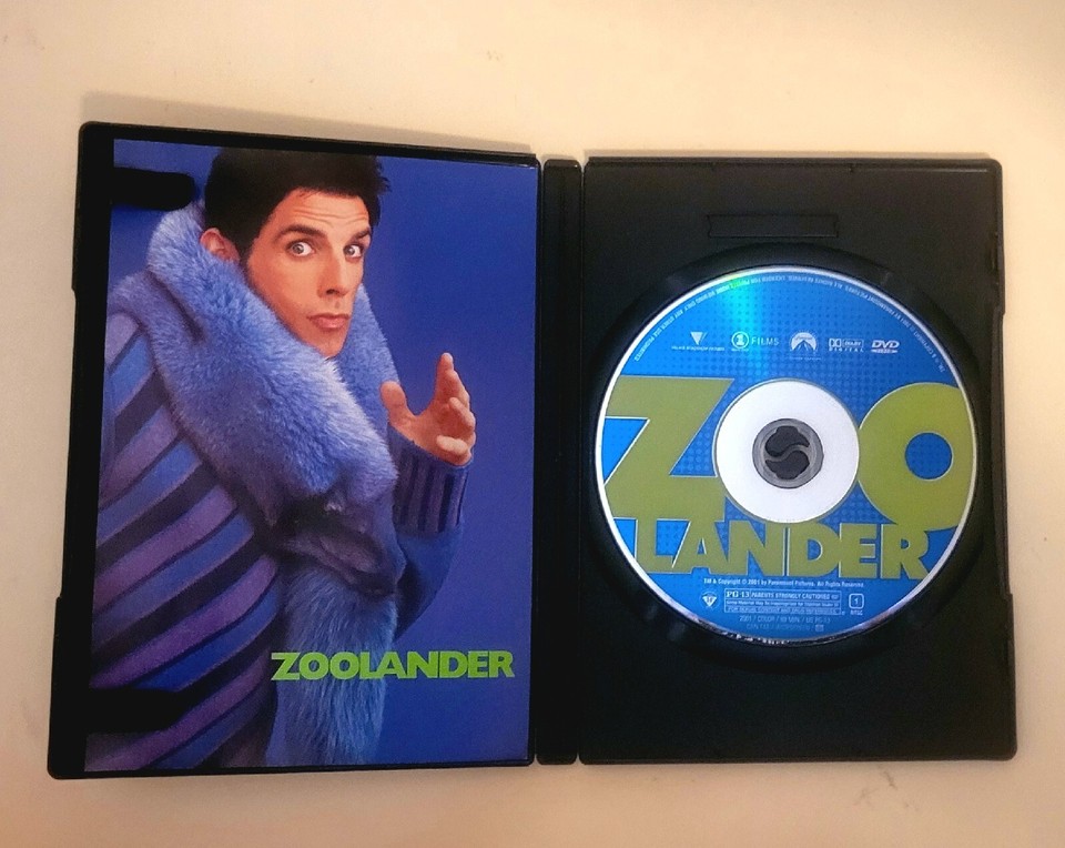 Zoolander DVD Comedy 2001 Ben Stiller Owen Wilson Will Ferrell Free ...