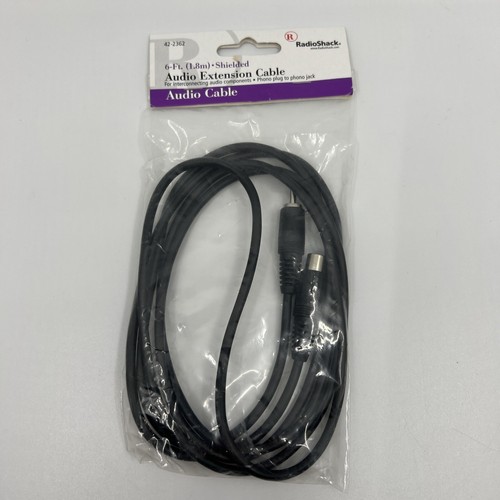 RadioShack 6-Ft Audio Extension Cable 42-2362 New Phono Plug to Phono ...