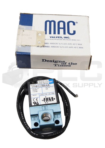 NEW MAC 111B-111BAAA SOLENOID VALVE 6.8W 10-120V 50/60HZ 150PSI | eBay