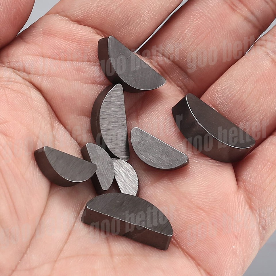 100PCS Metric Woodruff Key Assortment 3MM 4MM 5MM 6MM DIN6888 Half Moon ...