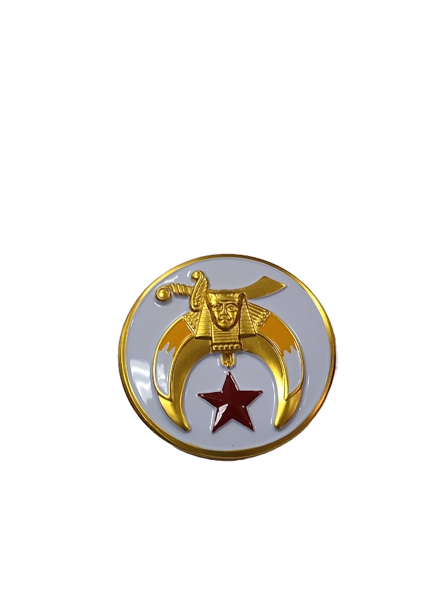 Masonic Shriner Car Emblem Tag Symbol Auto Decal White Brand New | eBay