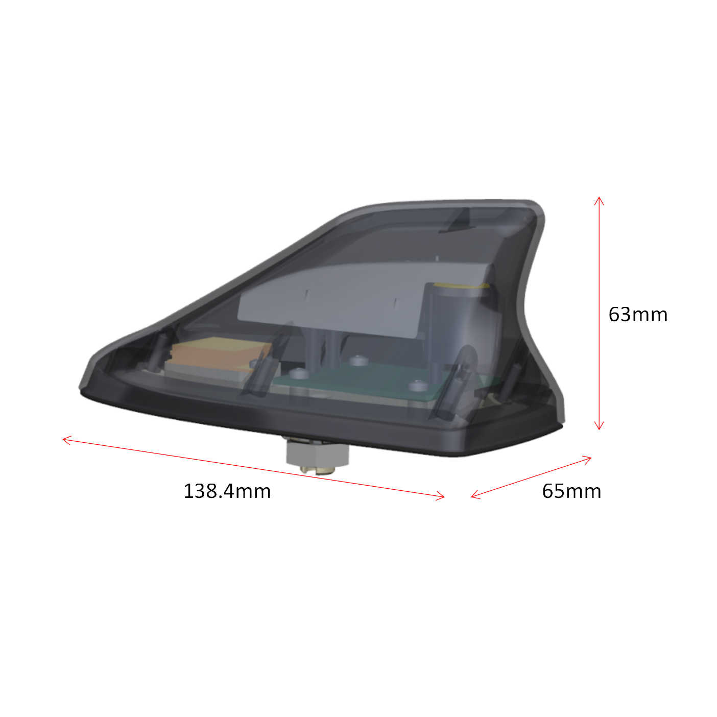 Shark Fin Car Aerial DAB FM GPS Roof Mount antenna Combined Amplified ...