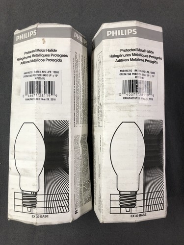 (2) Philips MP175/BU (28119) Protected Metal Halide Lamps ED-28 Bulb ...